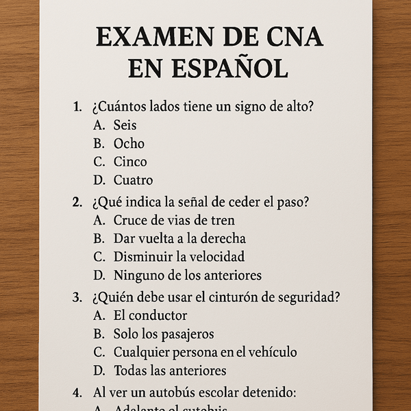 Examen de CNA en Español 2025 (CNA Practice Test in Spanish)